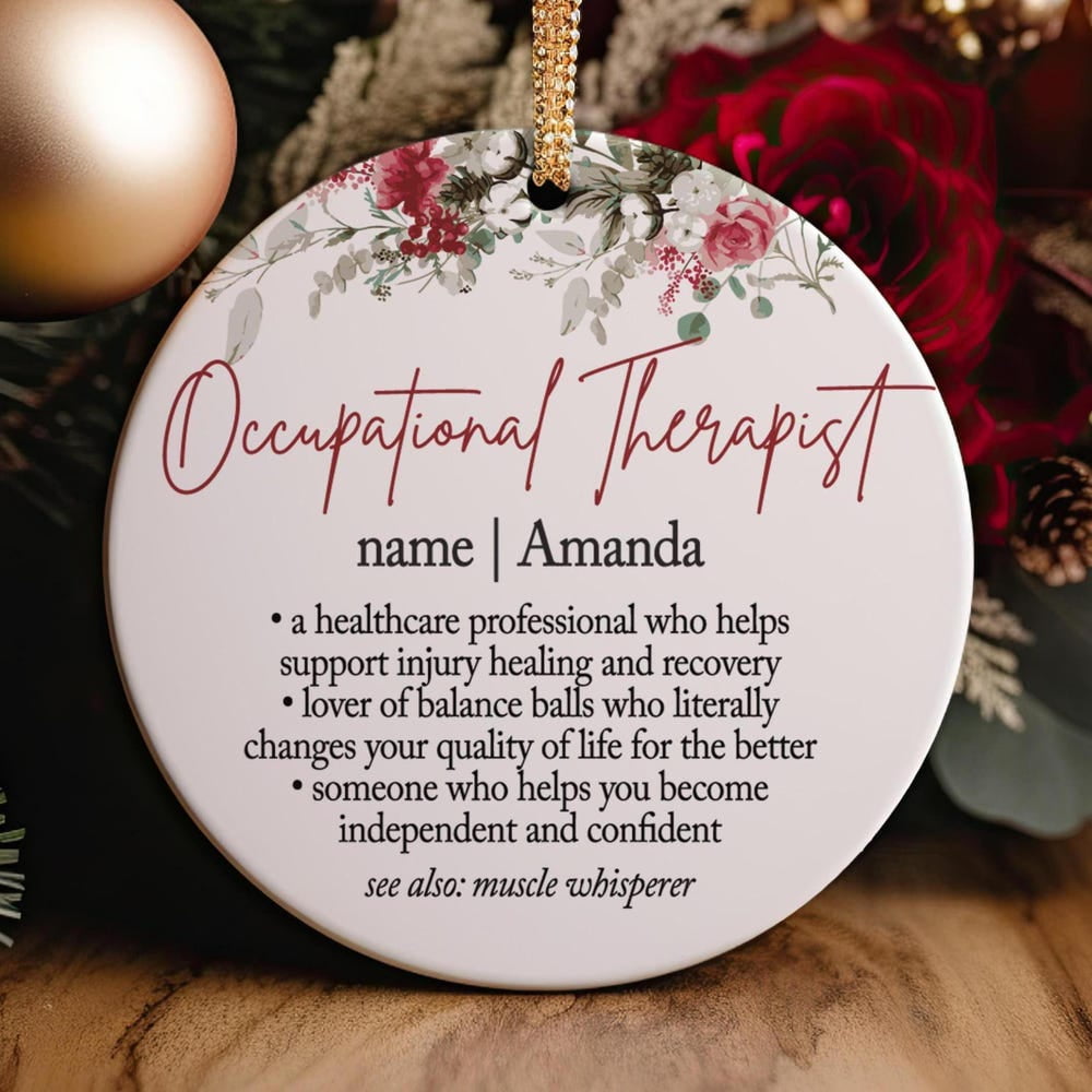 HADO Occupational Therapist Definition Ceramic Chris.Tmas Ornament, Ot ...