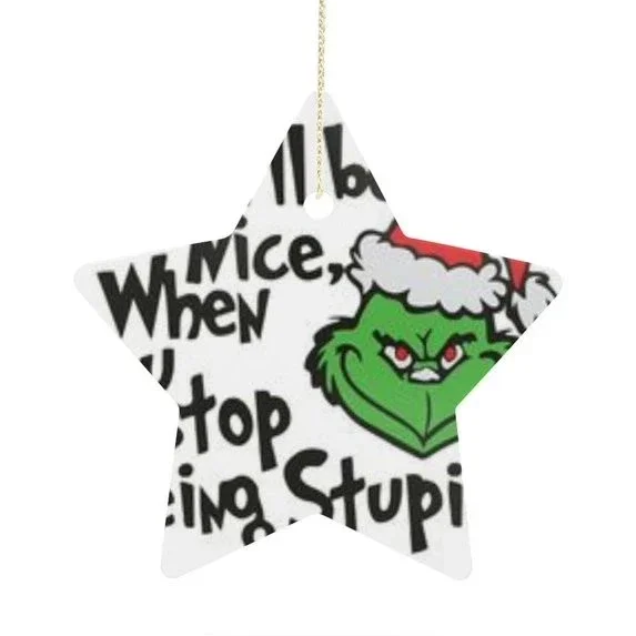 HADO The - Blue Monster Noel Star Pendant Tree Ceramic Ornament 2D FLAT ...