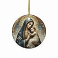 HADO Virgin Mary And Baby Jesus Mosaic Art Ornament With Gold - Printed ...