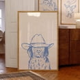 HADOPRINT Cowboy Dog Blue Art Print: Trendy Western Decor UNFRAMED ...