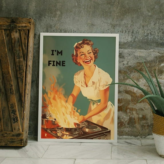 HADOPRINT Funny Kitchen Wall Art, Feminism Art, Retro Vintage 50S Print ...