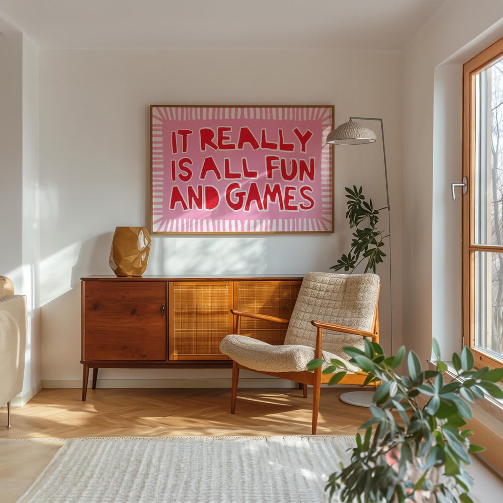 HADOPRINT Funny Pink Quote Print: Ironic Dorm Art UNFRAMED PAPER POSTER ...