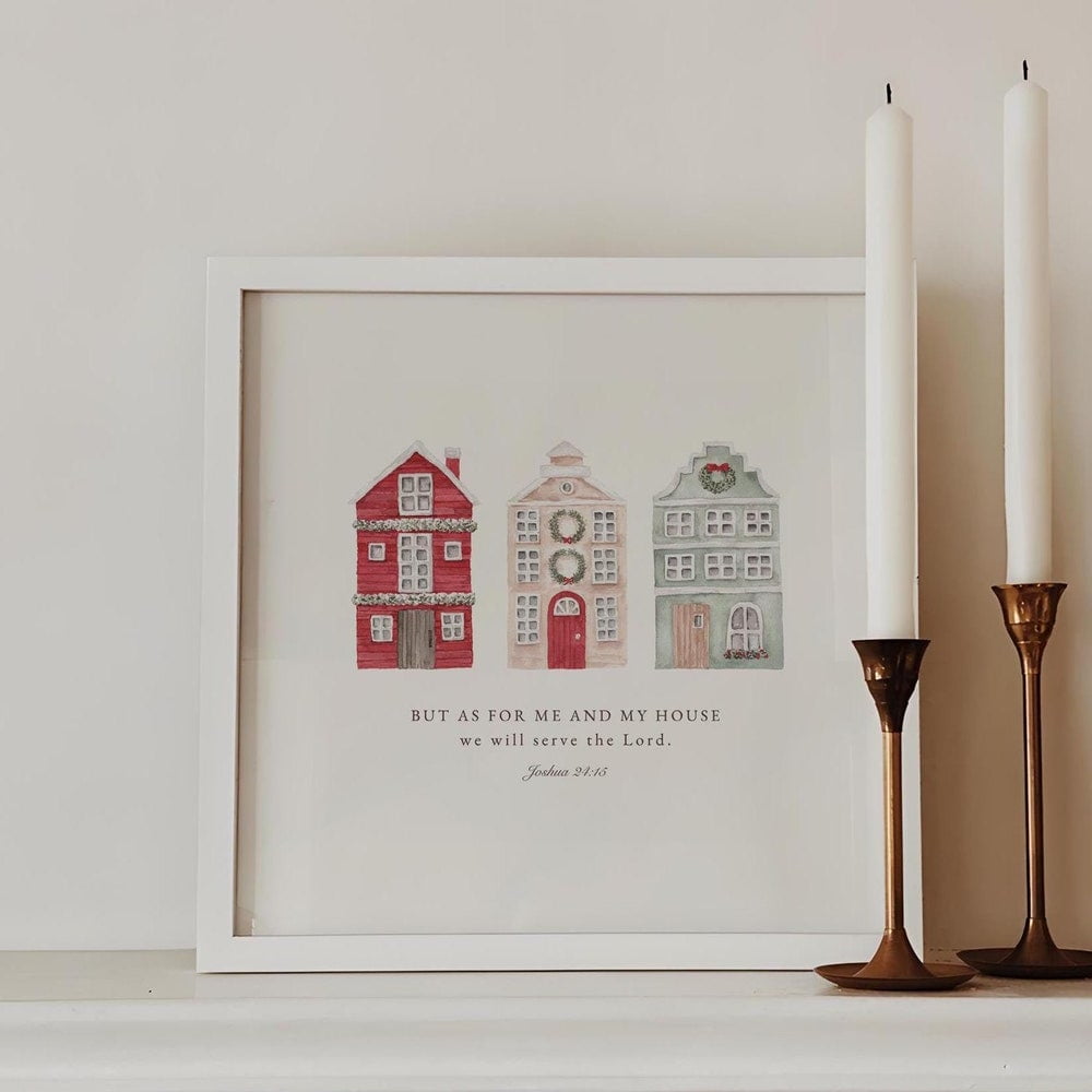HADOPRINT Joshua 24 15 Modern Christian Noel Wall Art Print Scripture ...