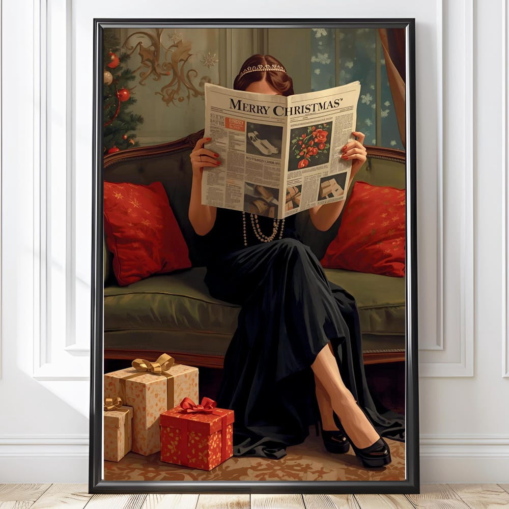 HADOPRINT Noel Poster, Merry Noel Wall Art Print, Noel Art S, Retro ...