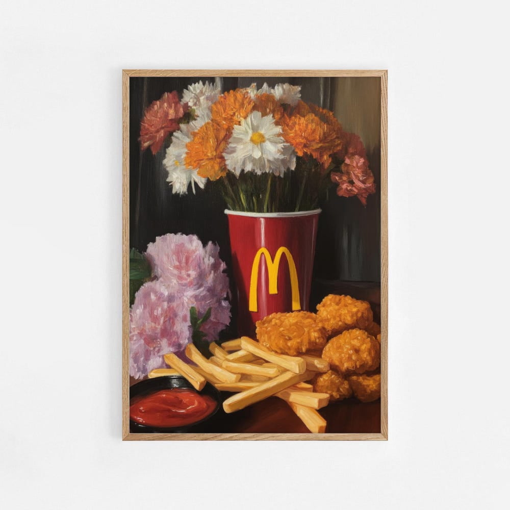 HADOPRINT Nuggets And Fries, Fast Food Still Life, Fine Art Print ...