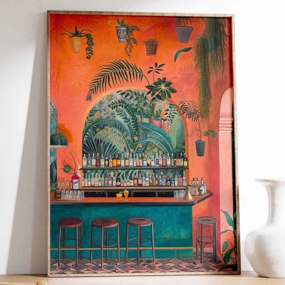 HADOPRINT Retro Cocktail Bar Print, Vintage Cocktail Poster, Food And ...