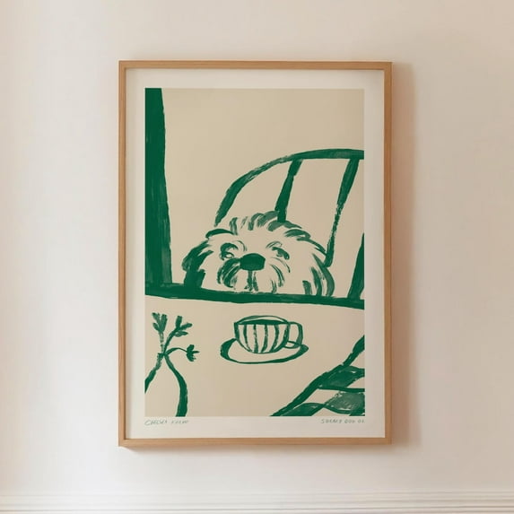 HADOPRINT Sneaky Dog 02 - Kitchen Print, Abstract Coffee Wall Art ...