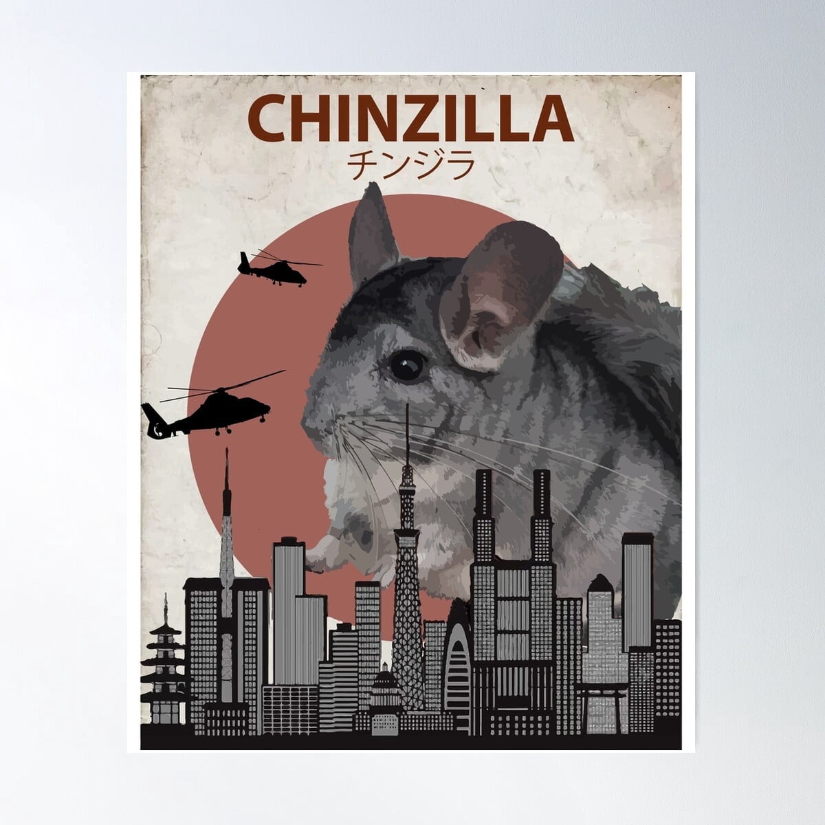 HADOPRINT UNFRAMED PAPER POSTER Chinzilla - Giant Chinchilla Monster ...