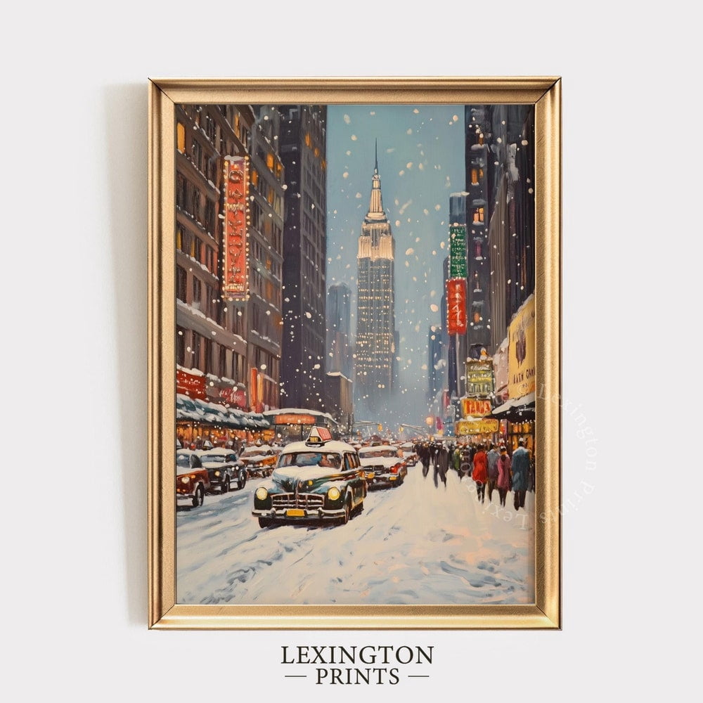 HADOPRINT Vintage New York City Noel Print Wall Art, Noel Wall Art ...