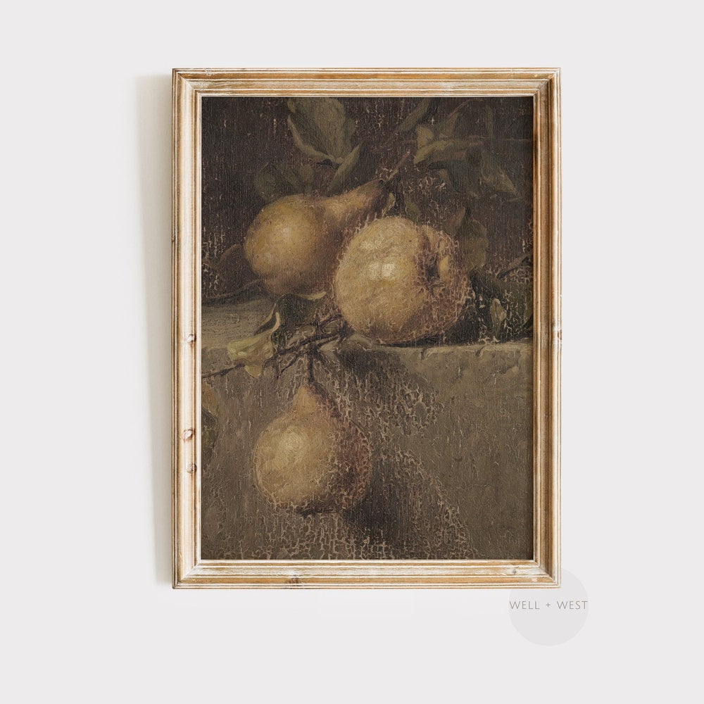 HADOPRINT Vintage Pear, Kitchen Wall Decor, Summer Fruit Wall Art ...