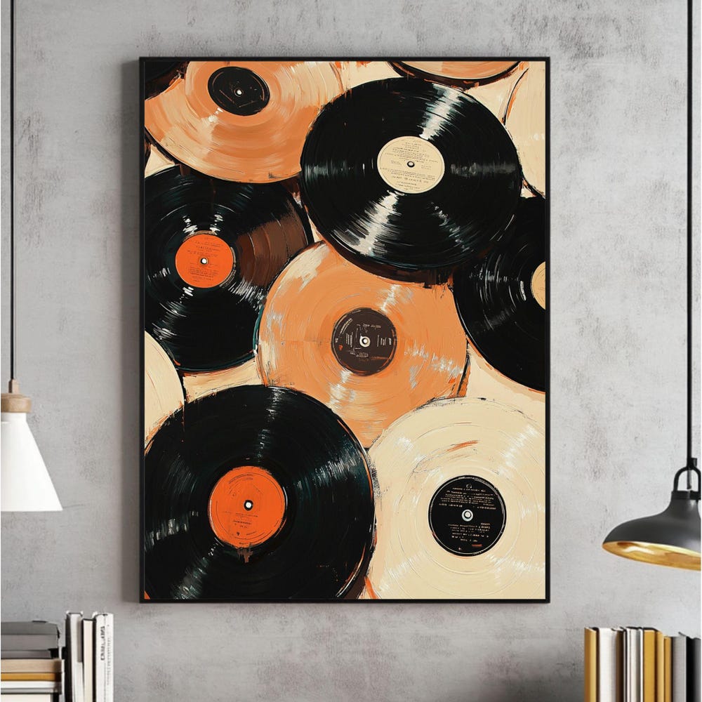 HADOPRINT Vintage Re.Cord Eclectic Wall Art, Trendy Art, Retro Print ...