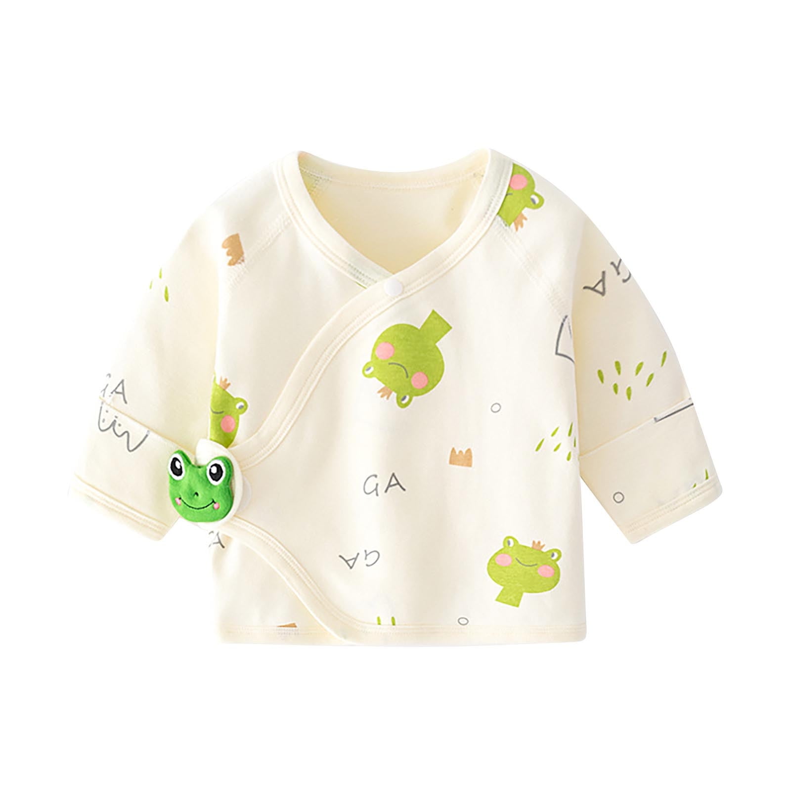 HADST Baby Long Sleeve Side Snap Shirt - Unisex Newborn Girls Boys ...