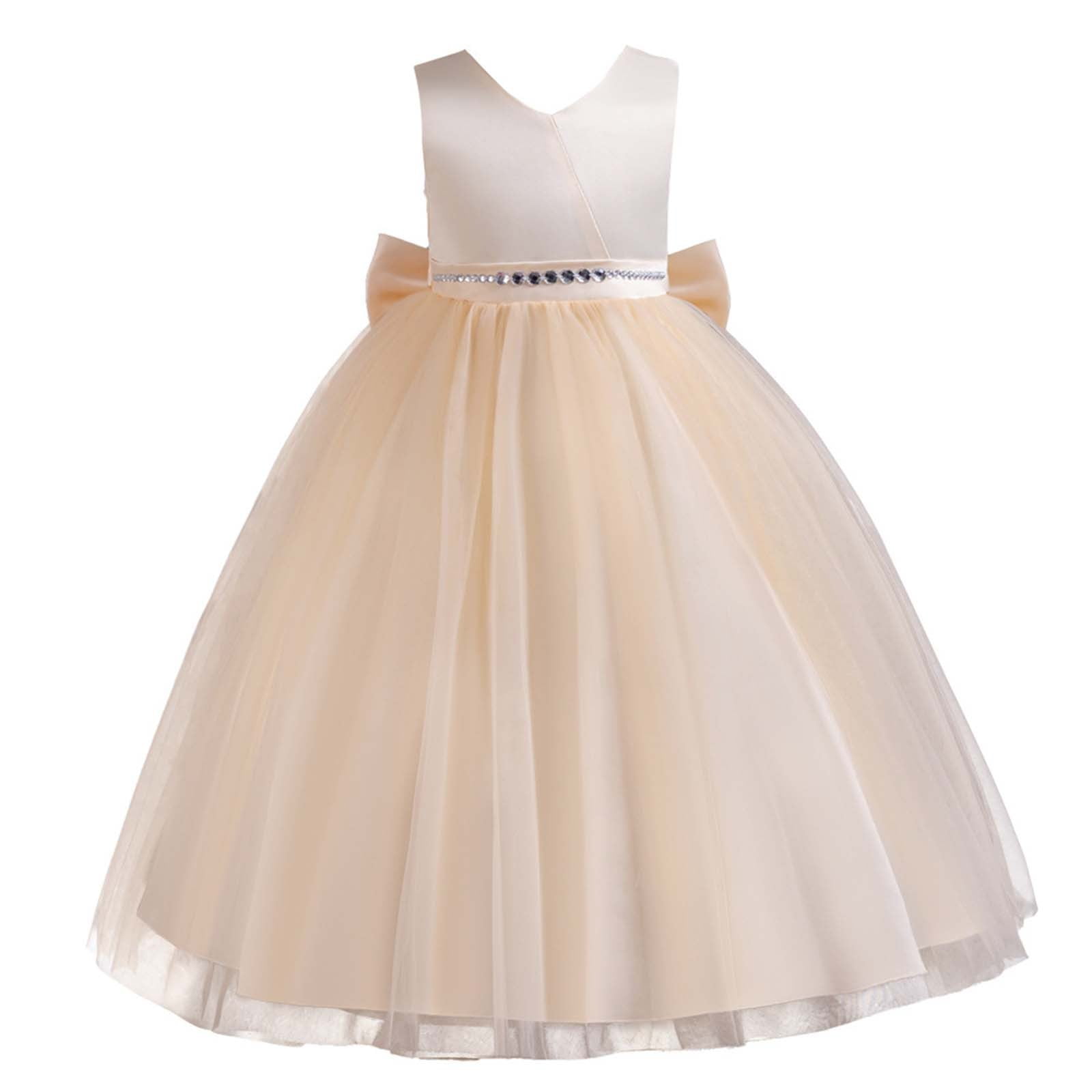 Avrntaa Flower Girls Tulle Dress - Cute Bow Tutu Dresses Bridesmaid ...