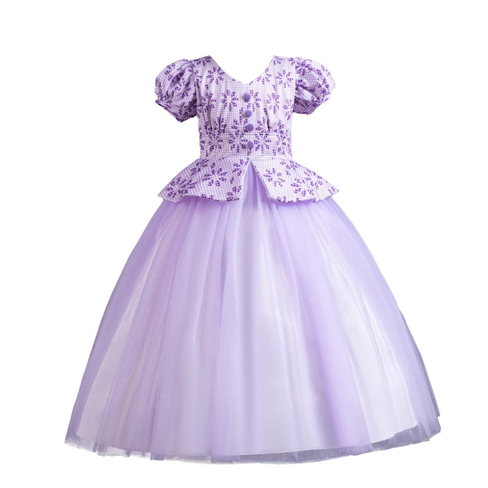 Avrntaa Girls Applique Lace Princess Pageant Dresses - Bridesmaid ...