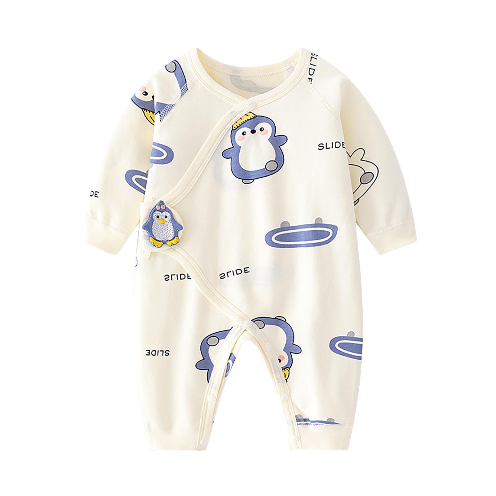 Avrntaa Newborn Baby Boy Girl Romper - Infant Long sleeve Footless Outfits One Piece Jumpsuits 0 ...