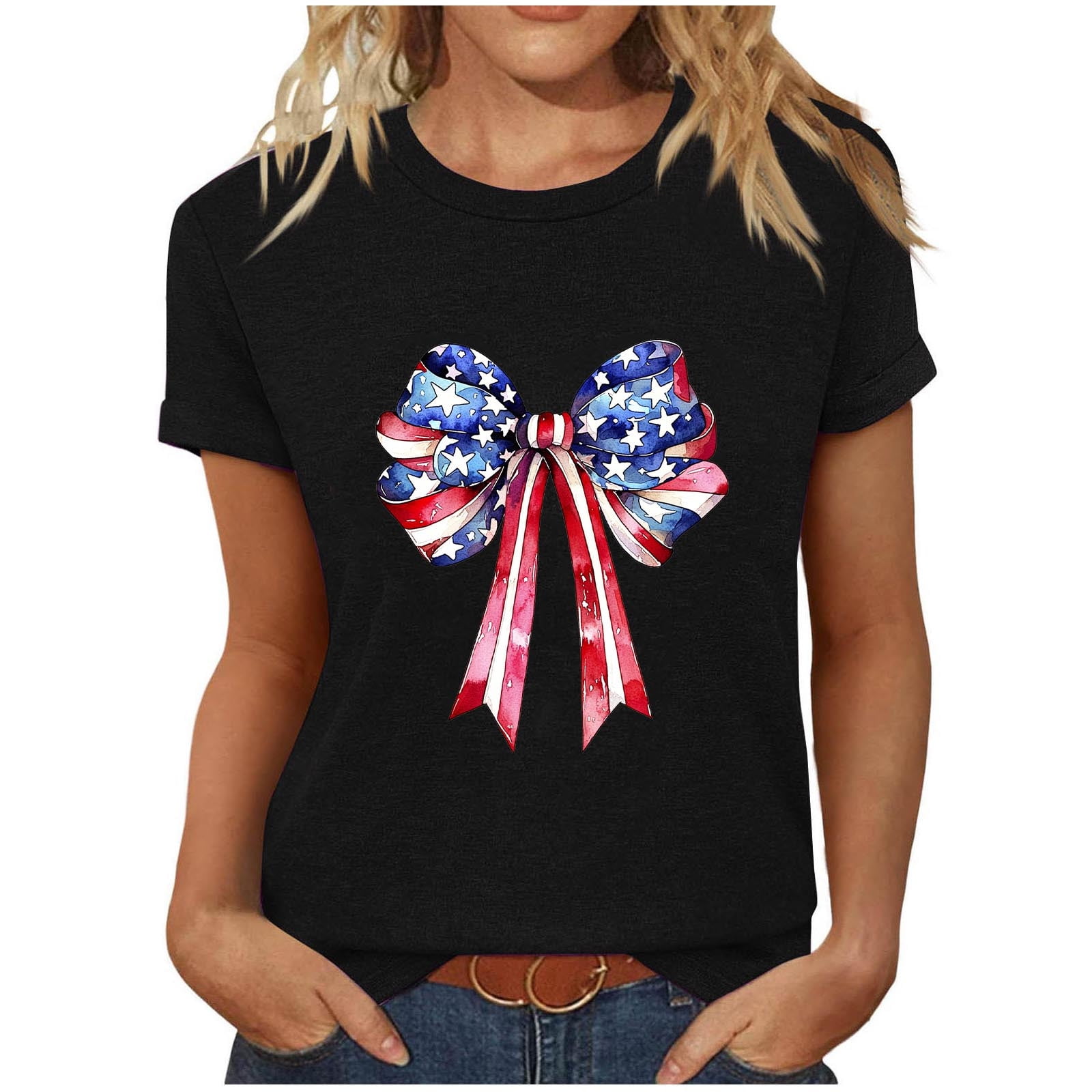 HADST Short Sleeve T-Shirts for Womens Summer Plus Size Blouses Relaxed ...