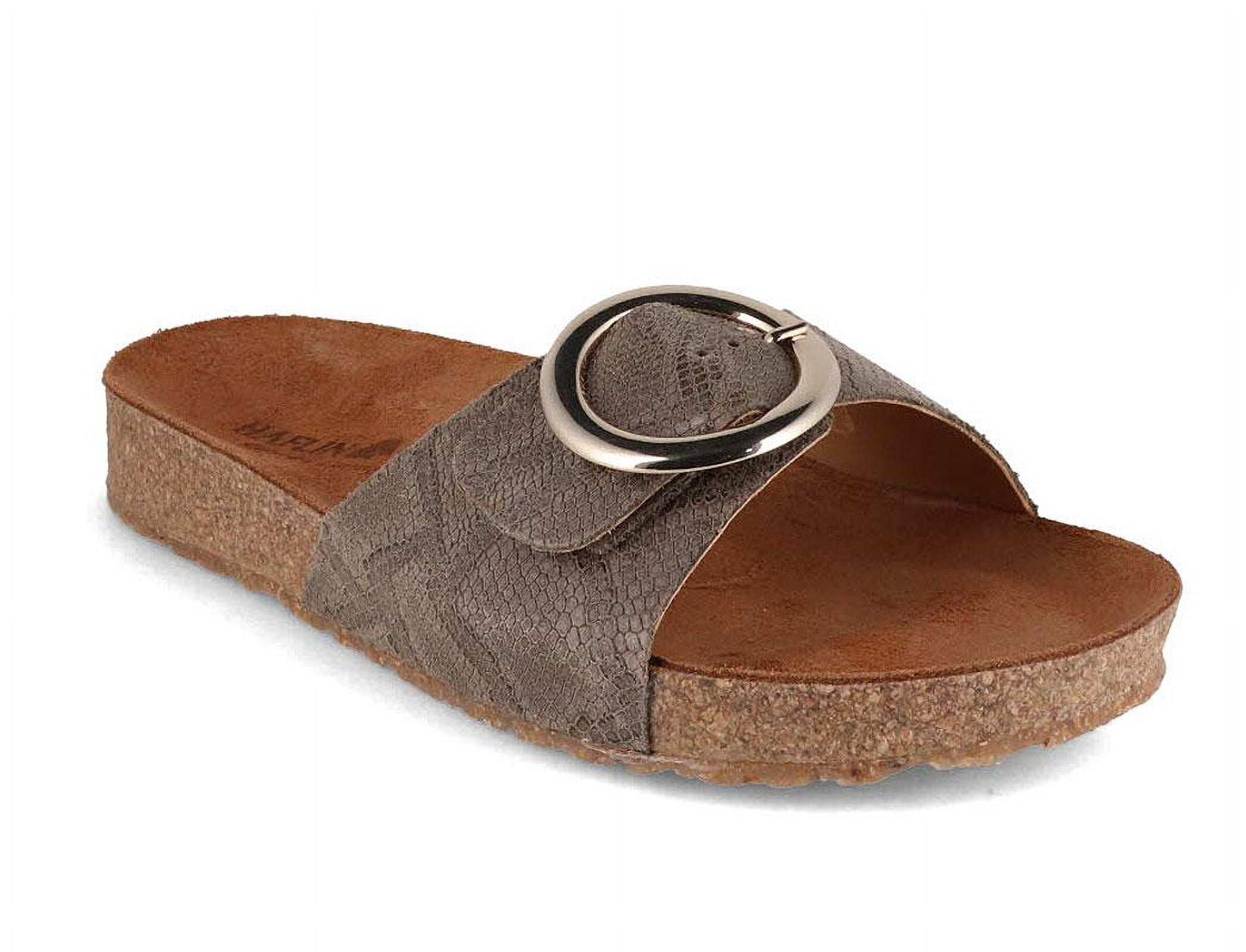 HAFLINGER Slide Sandals Round Buckle Gina - Walmart.com