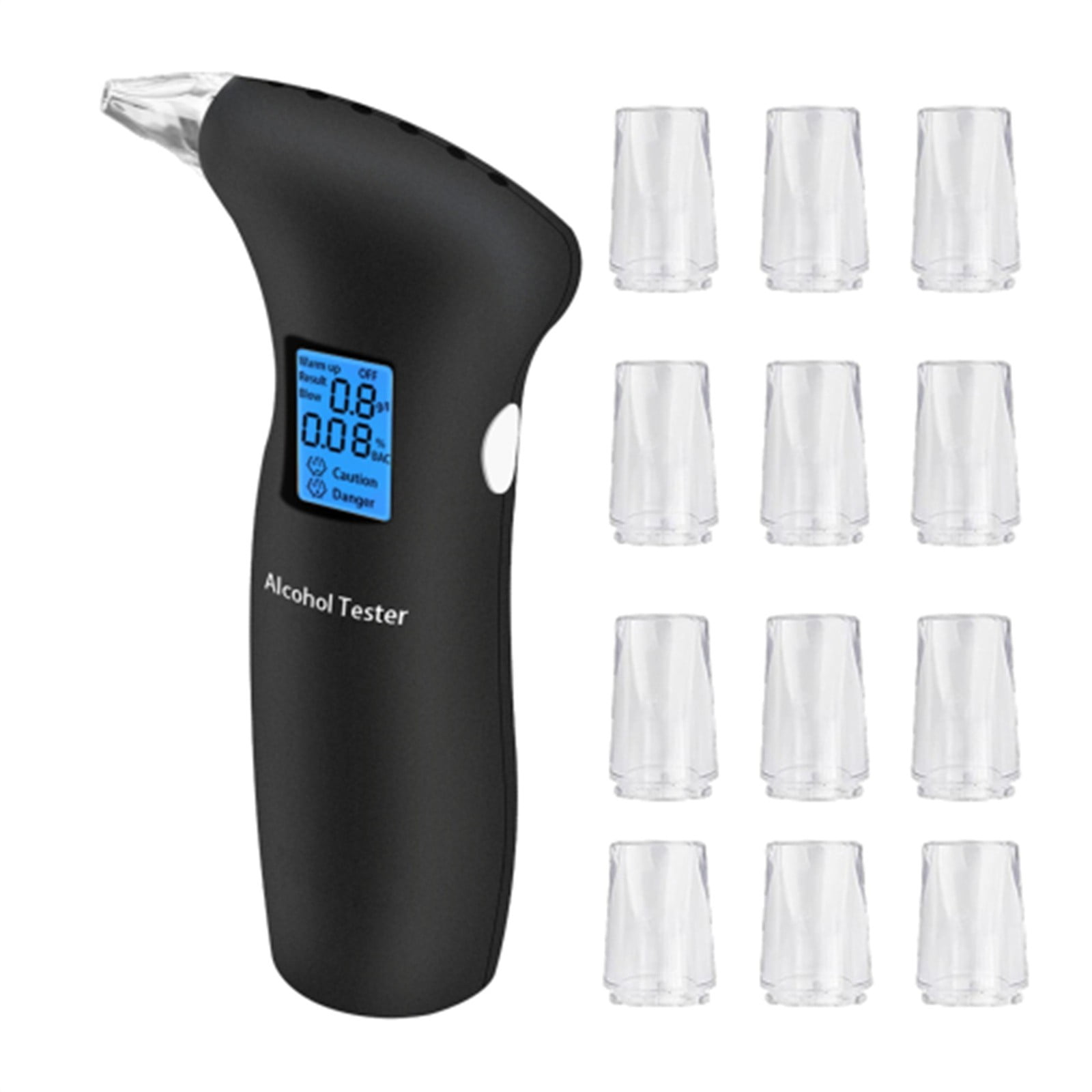 HAFNFUE Portable Breath Tester with LCD Display Digital Fast with 12 ...