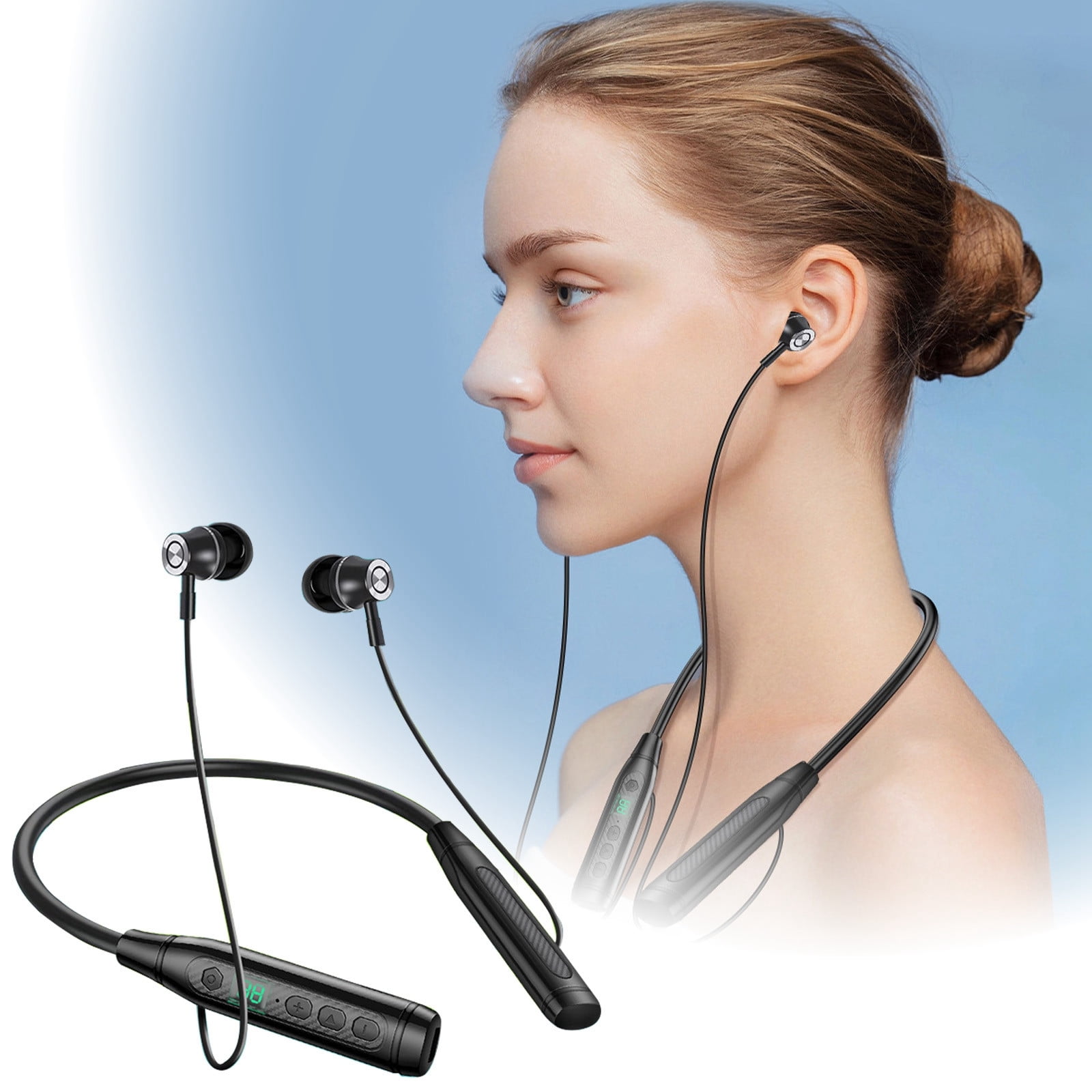 HAGBCD Black "Immerse Yourself In Music With Clear In Ear Headphones ...