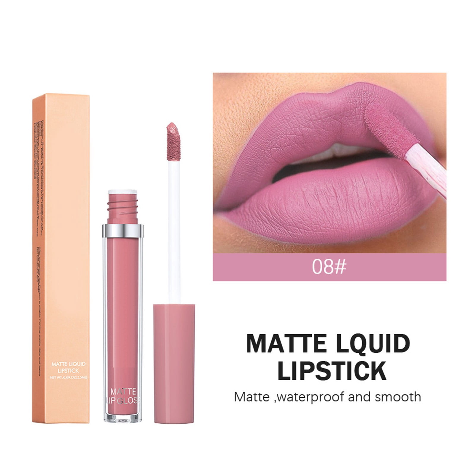 HAGBCD Lip Liner And Lip Gloss Set 12 Color Lip Gloss Non Stick Cup ...
