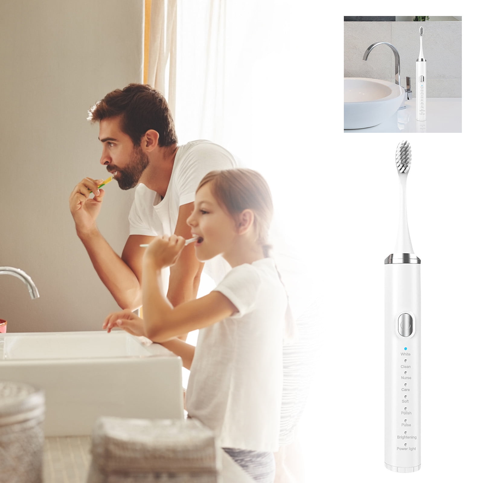 HAGBCD Toothpaste for Gums Toothbrush For Adults With 4 Brush Heads ...