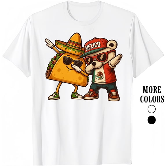 HAGBDH Fashion Designer T-Shirts - Cotton Graphic Tees with Taco & Bear ...