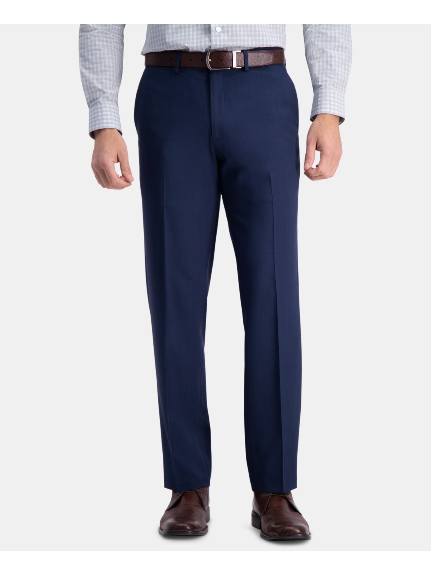 HAGGAR Mens Navy Classic Fit Pants 40 X 29 - Walmart.com