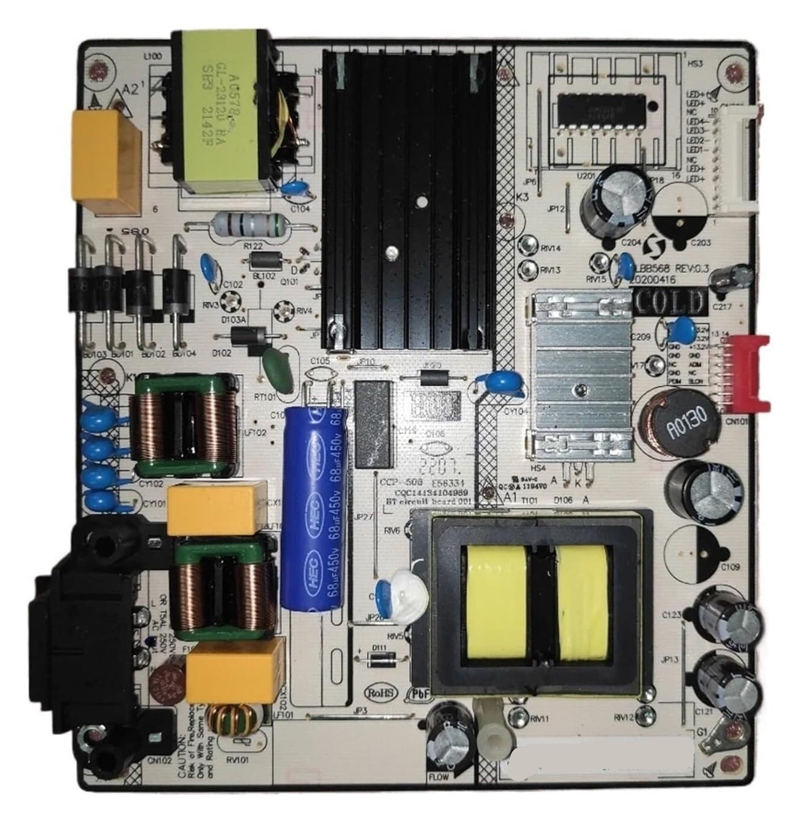 HAGSYCT DLBB568 SHG6504B09-101HA 81T-PBE121-H105002 LED TV Power Board ...