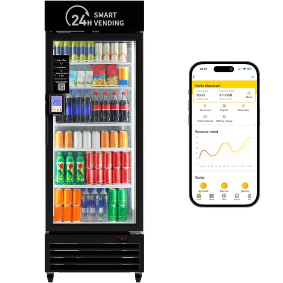 HAHA VENDING 440 Smart Combo Vending Machine with Touch Card Reader ...