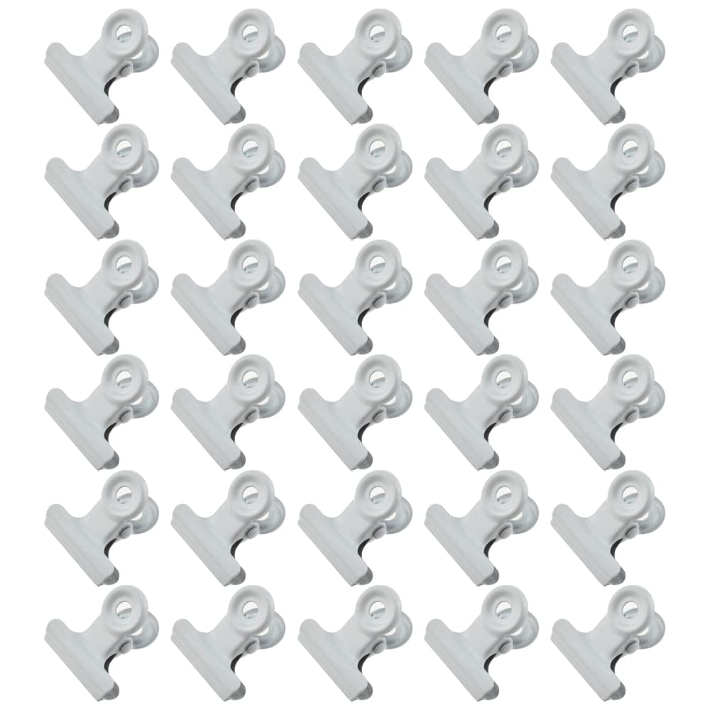 HAHIYO 0.87inch White Bulldog Clips Metal File Hinge Binder Clips ...
