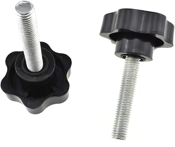 HAHIYO Hex Handle Threaded Knobs Star Bump Shape M10 50mm Screw Length ...