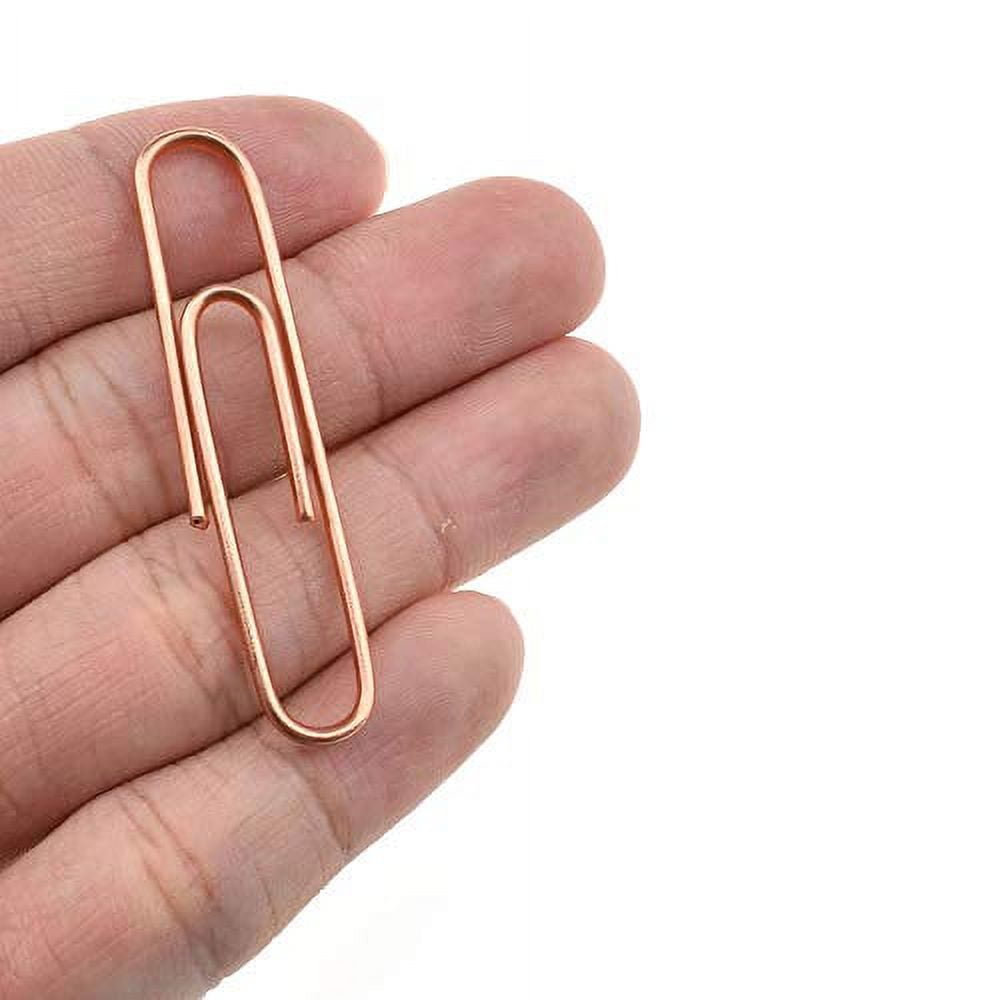 HAHIYO Paper Clips Large 2 inches Length Rose Gold Paperclips Vinyl ...