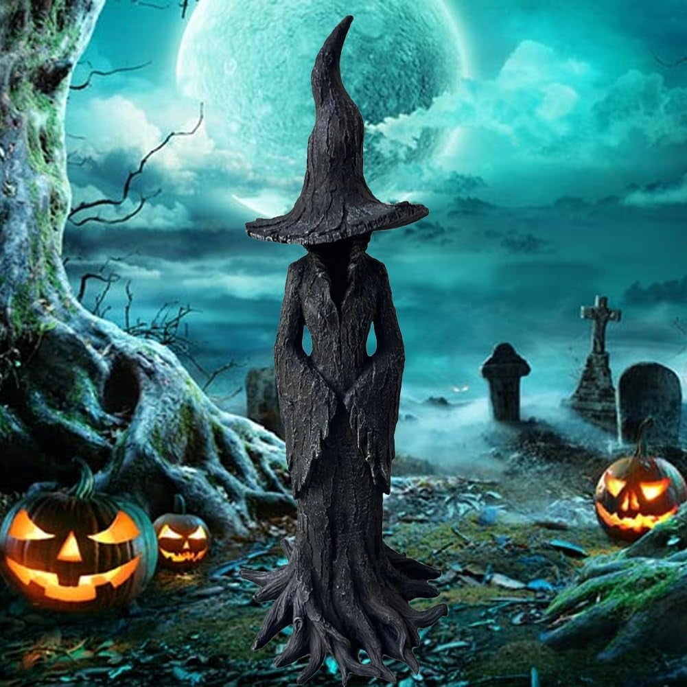 HAHUT 2025 New Cracker Barrel Witch Statue - 11.8" Halloween Resin ...