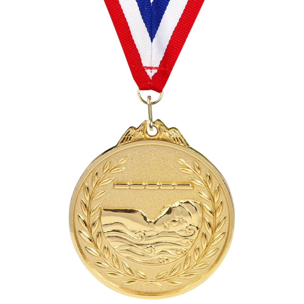 HAHUT 6.5cm Swimming Medal Award Medals with Neck Ribbon Metal Winner ...