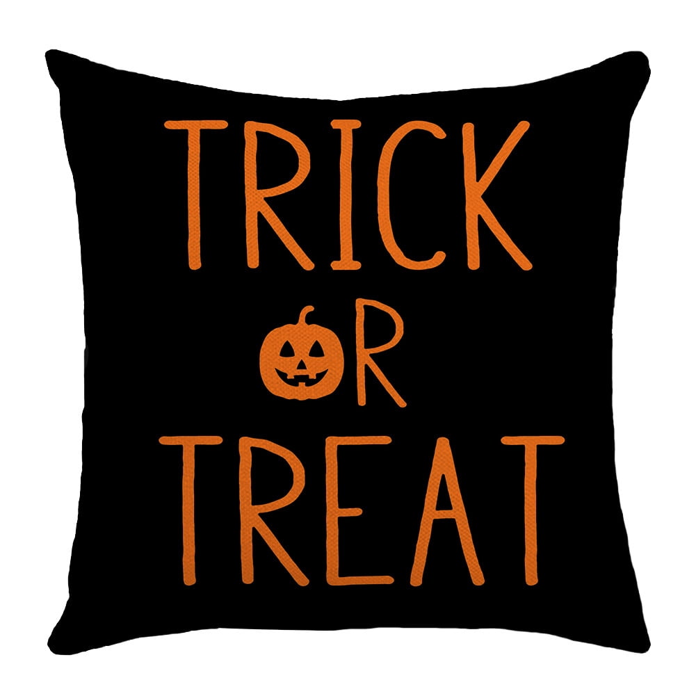 HAHUT Halloween Pillow Covers, Ghost Pumpkin Print Outdoor Decorative ...