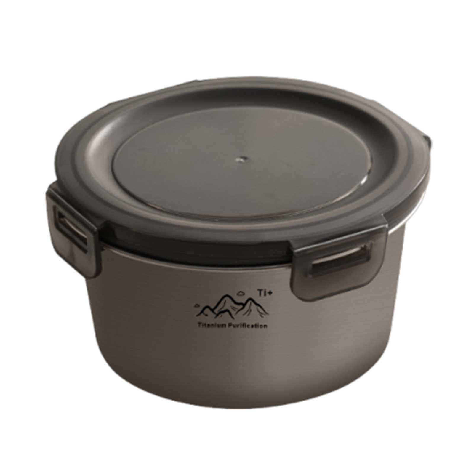 HAHUT Portable Stainless Steel Food Container with Lid, 600ml Round ...