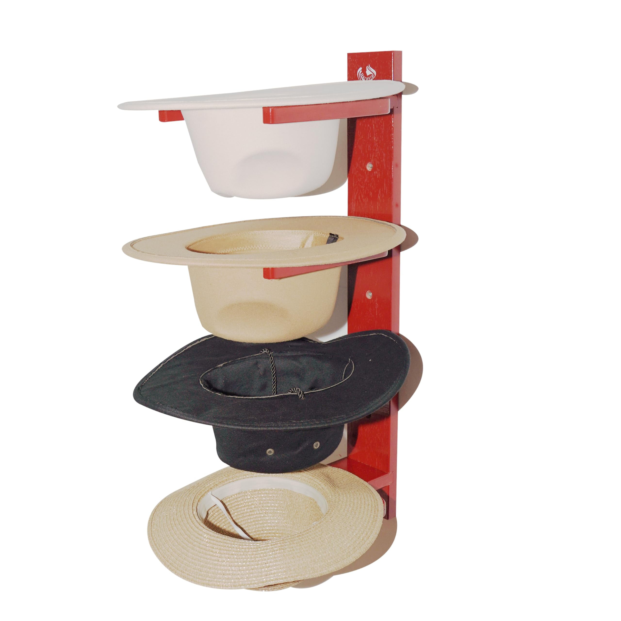 HAIBEIR Cowboy Hat Rack for Wall-4 Pieces Cowboy Hat Holder with ...
