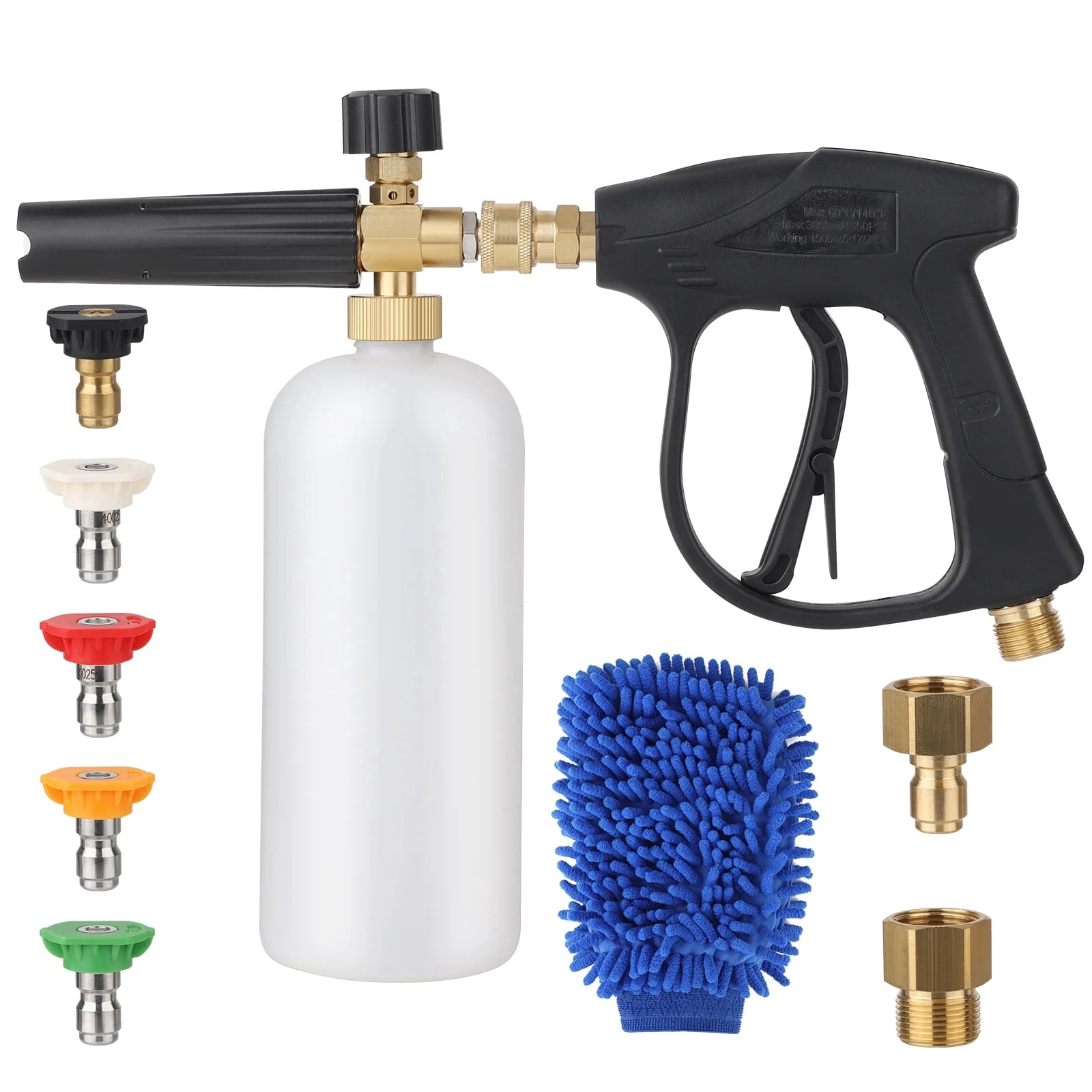 HAIBIN Foam Cannon for Pressure Washer Gun with 5 Pressure Washer ...