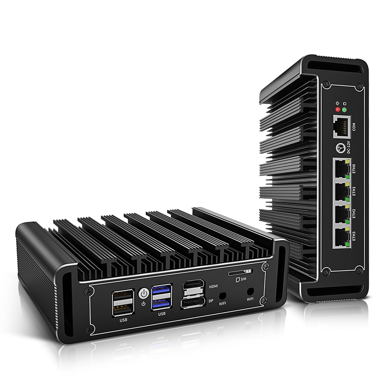 HAICOTECH N150 Fanless Firewall Mini PC 4x2.5GbE i226-V LAN Network ...