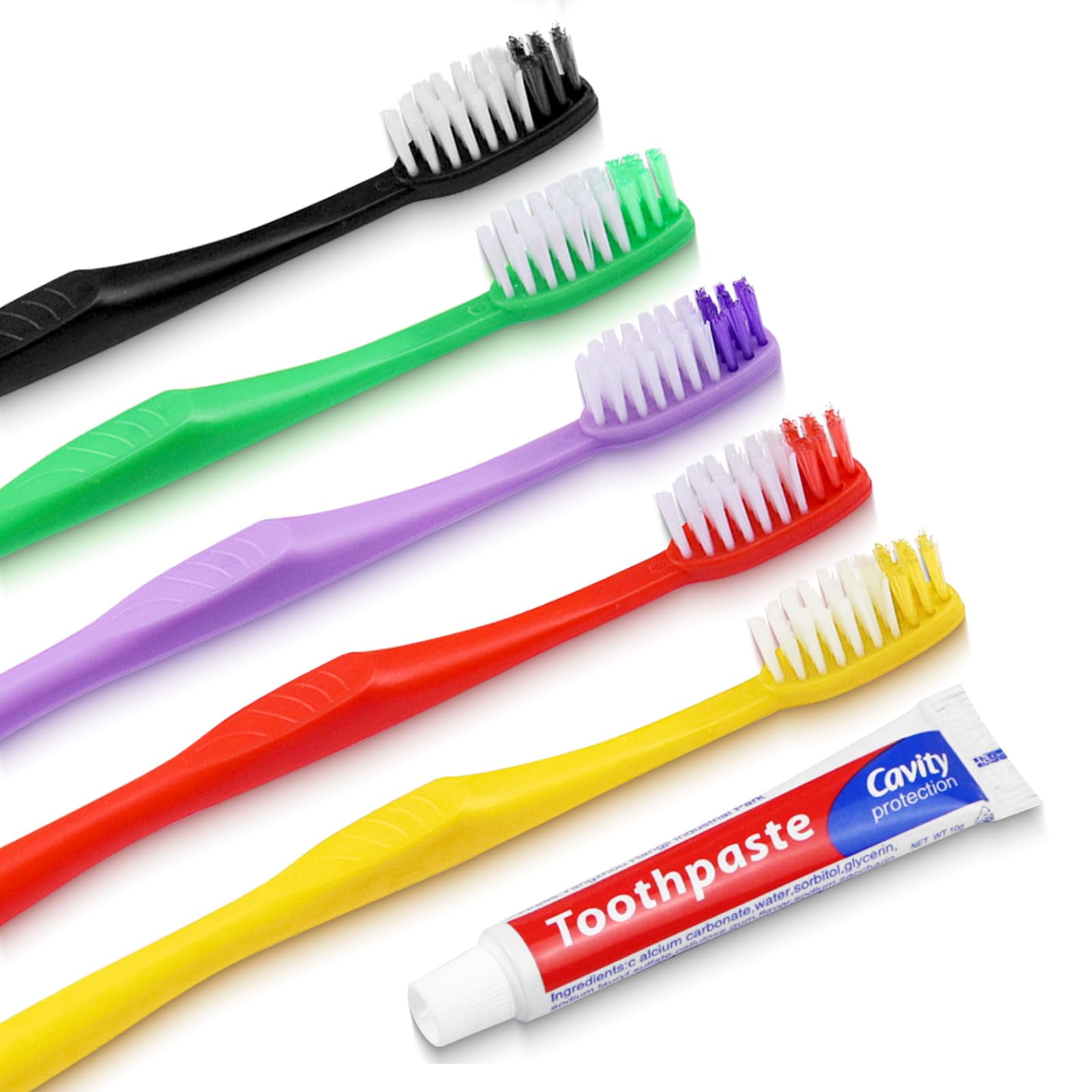 HAIFOTRVA 50pcs Disposable Toothbrushes RRF12 with Toothpaste,Single ...