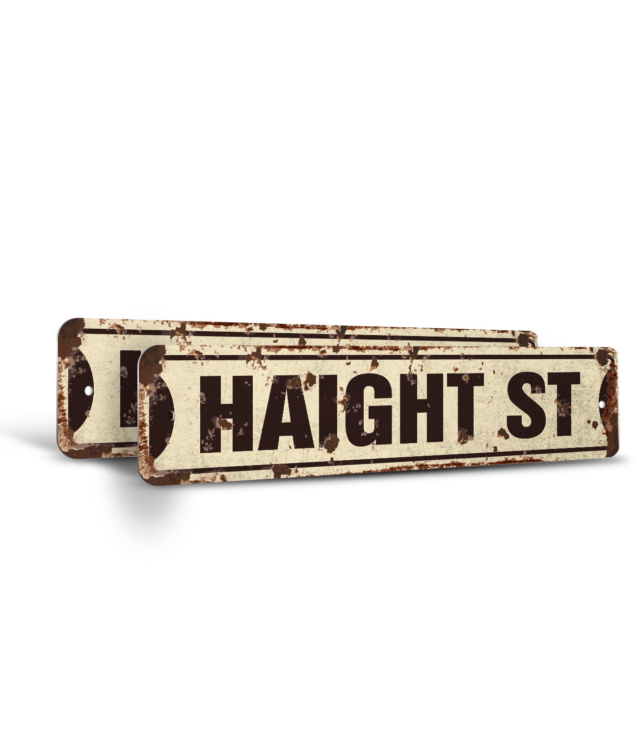 HAIGHT Vintage Style Rustic Street Sign – (2 Pack) San Francisco ...