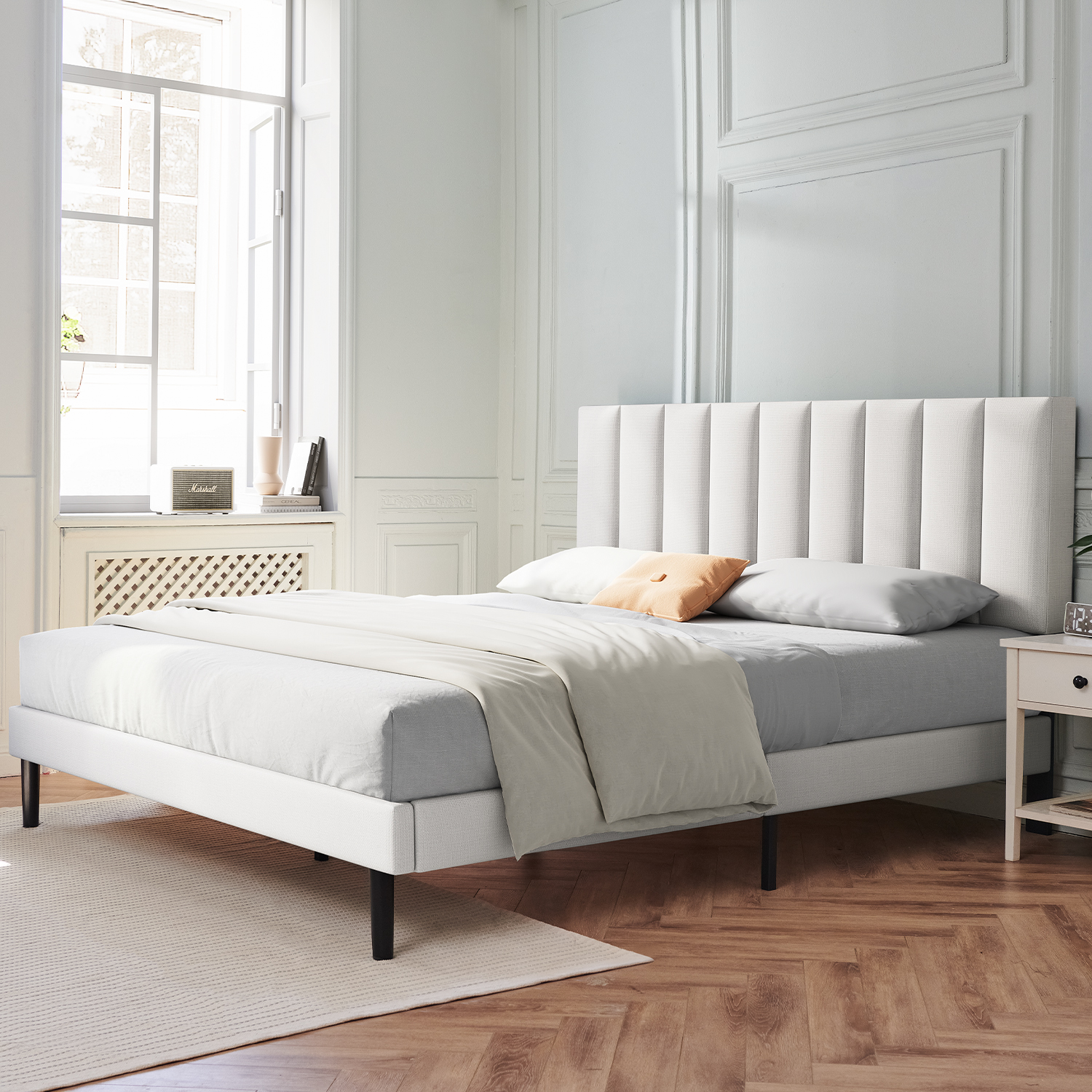 Picket House Furnishings Trent King Panel Bed in White - Walmart.com