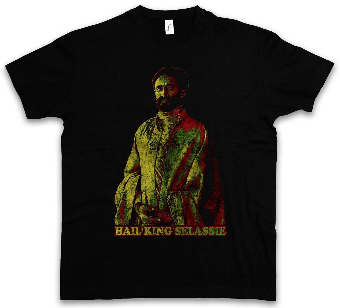 HAILE SELASSIE PORTRAIT II T-SHIRT Lion of Judah Ethiopia Rastafari ...