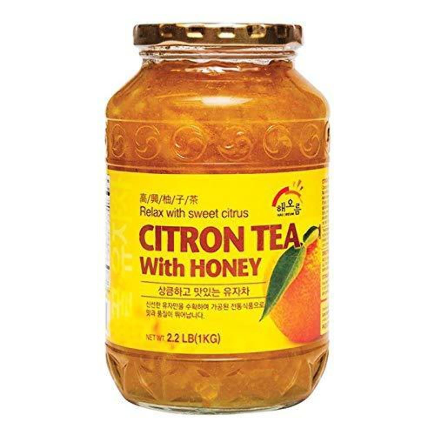 HAIO Citron Tea with Honey Refresh Delight Large One Glass Jar 2.2 LBS ...