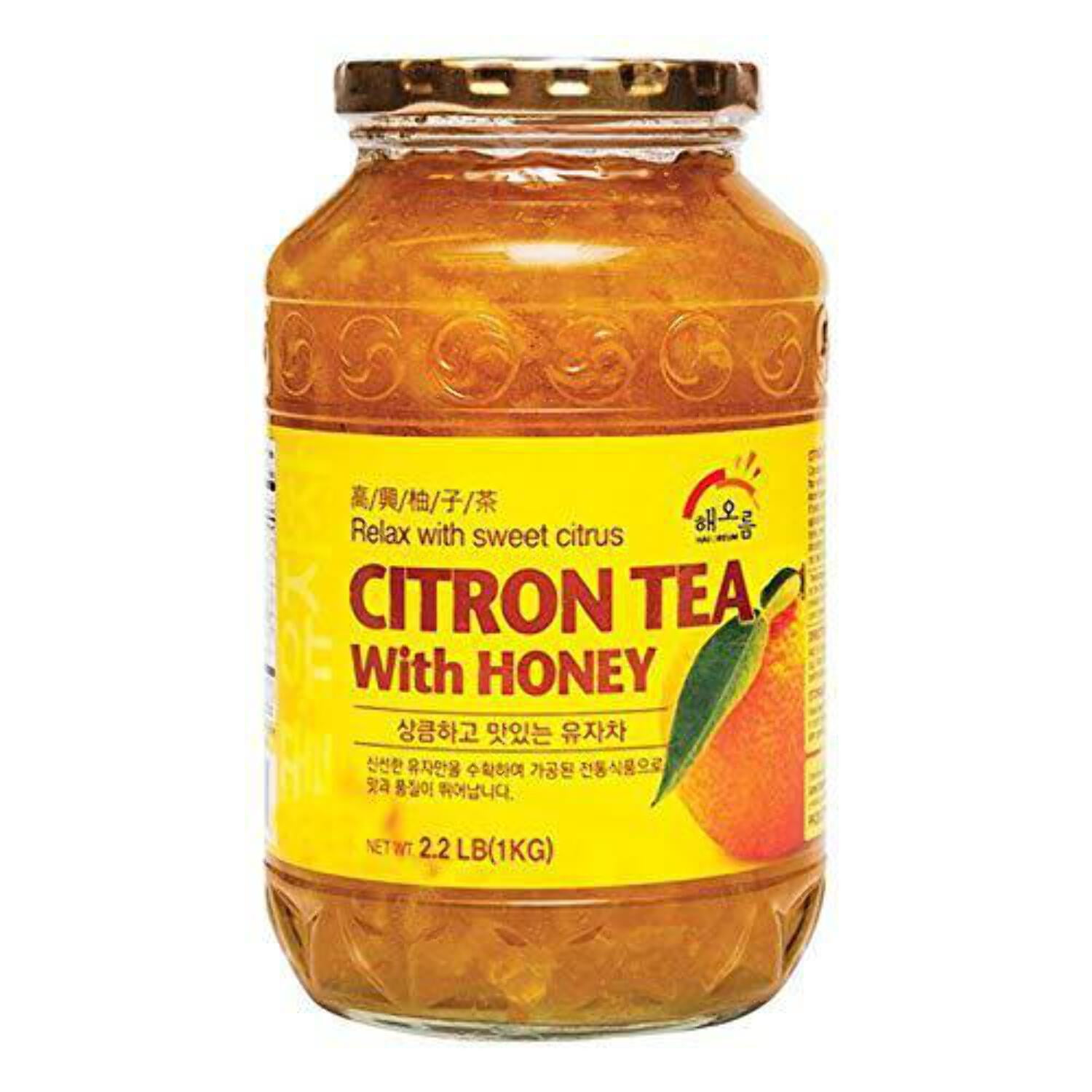 HAIO Citron Tea with Honey Refresh Delight Large One Glass Jar 2.2 LBS ...