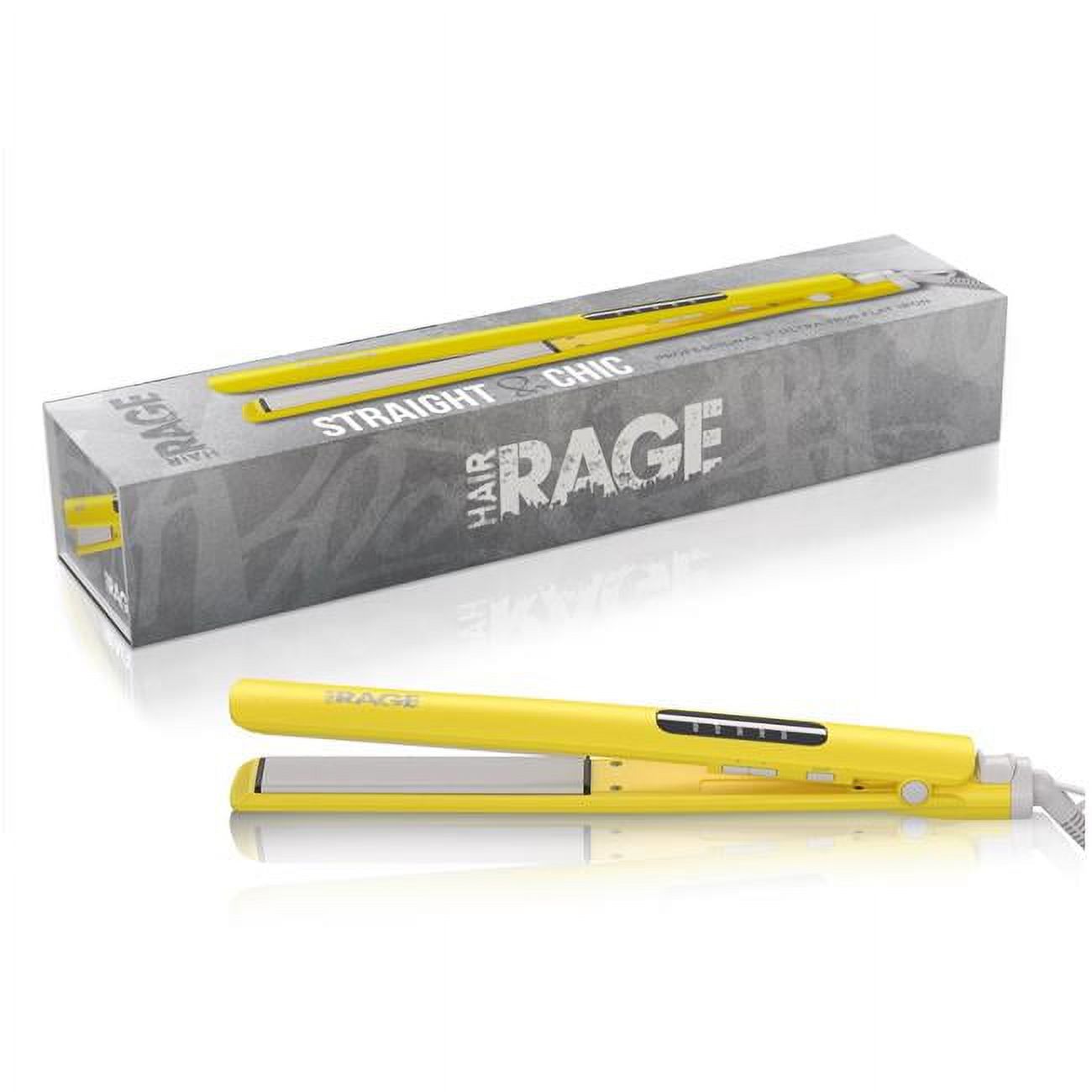 HAIR RAGE - Straight & Chic Professional 1 in. Ultra-Thin Digital Flat ...