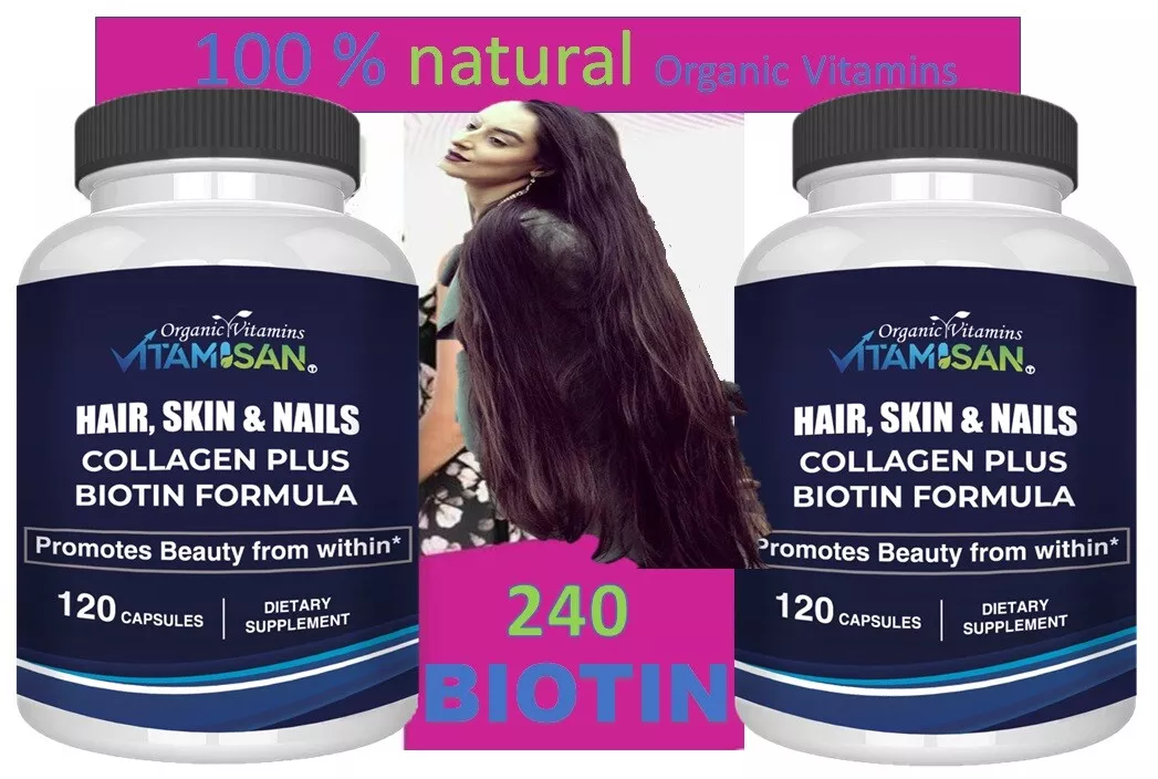 HAIR Vitamins Biotin growth prevent 120 Crecer Pelo anti loss longer ...