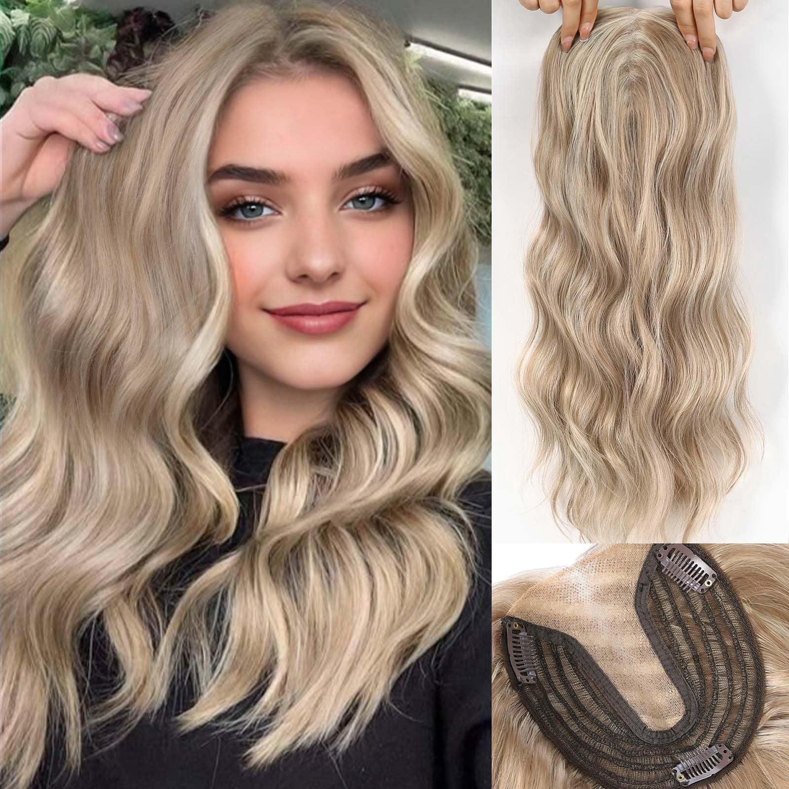HAIRCUBE 18 inch Wavy Hair Toppers for Women Heat Resistant Fibre ...