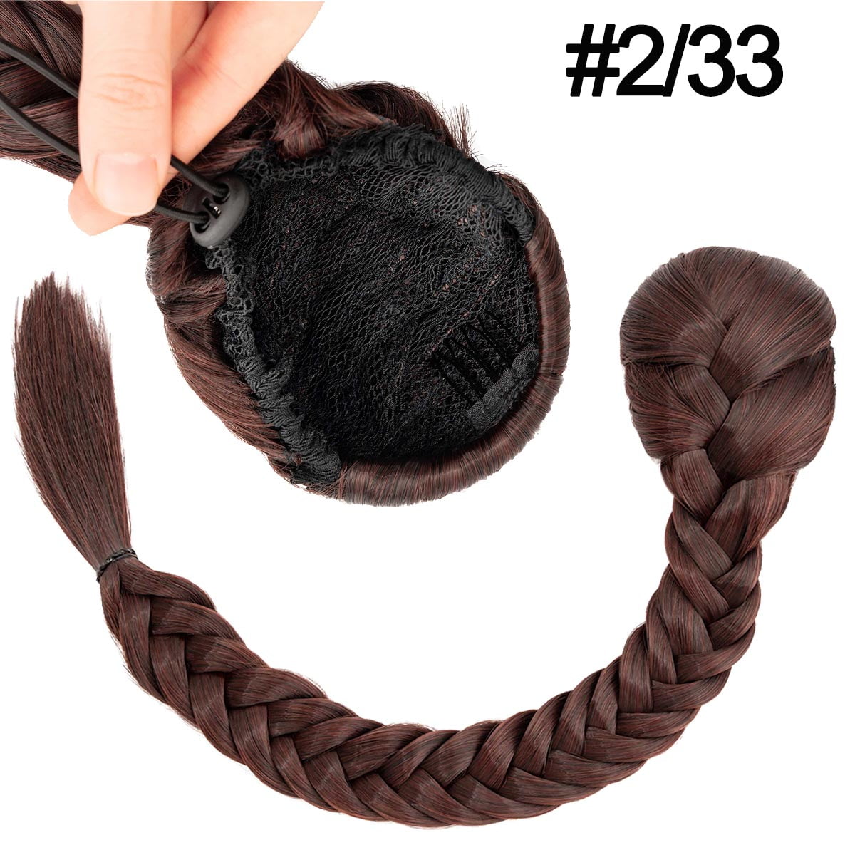 HAIRRO Braided Ponytail Extensions 22 Inch Long Braid Ponytail ...