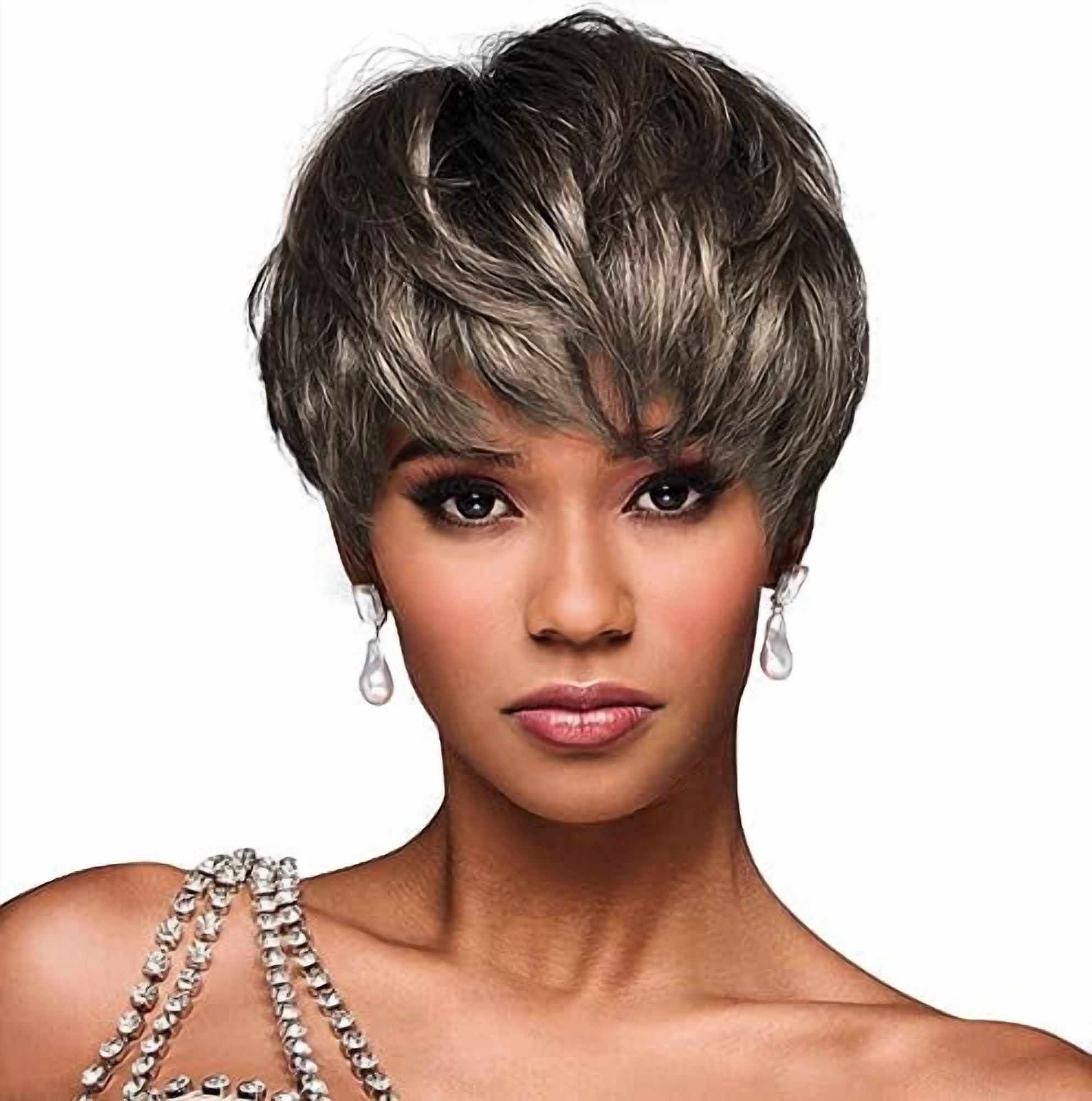 HAIRUWEAR KIM KIMBLE JADA SHORT LAYERED BOYCUT WIG, CAP MC119 23SS ...